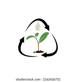 Flat Rotating Arrow Reforestation Logo Vector Stock Vector (Royalty ...