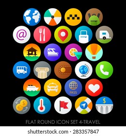 Flat Round Icon Set 9multimedia Stock Vector (Royalty Free) 285684254 | Shutterstock