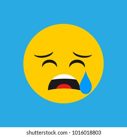Flat Sad Icon Simple Sad Icon Stock Vector (Royalty Free) 1016018803 ...