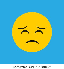 Flat Sad Icon Simple Sad Icon Stock Vector (Royalty Free) 1016018809 ...