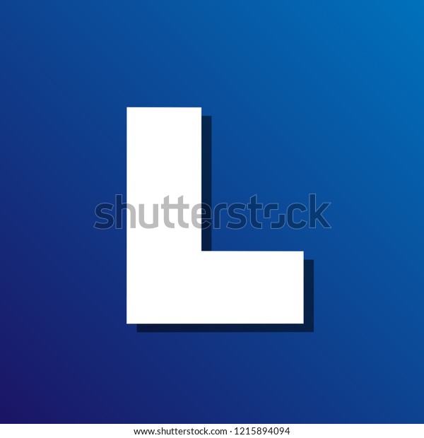 Flat Shadow Font Letter L On Stock Vector (Royalty Free) 1215894094 ...