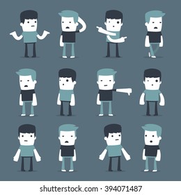 Vektor Stok Set Pixel Art Characters Different Gender (Tanpa Royalti ...