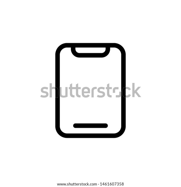 Flat Single Line Phone Icon Symbol: เวกเตอร์สต็อก (ปลอดค่าลิขสิทธิ์ ...