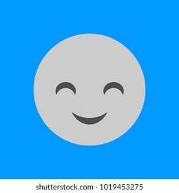 Vektor Stok Simple Smile Face Emoticon Flat Emoji (Tanpa Royalti ...