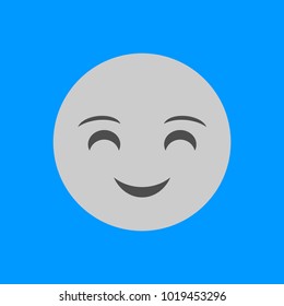 Flat Smile Icon Simple Emoji Stock Vector (Royalty Free) 1019453296 ...