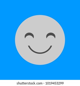 Flat Smile Icon Simple Emoji Stock Vector (Royalty Free) 1019453299 ...