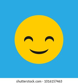 Flat Smile Icon Simple Emoticon Smile Stock Vector (Royalty Free ...