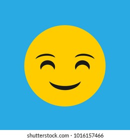 Cute Smiling Emoticon Happy Face Flushed: เวกเตอร์สต็อก (ปลอดค่า ...