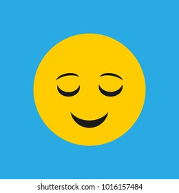 Flat Smile Icon Simple Emoticon Smile Stock Vector (Royalty Free ...