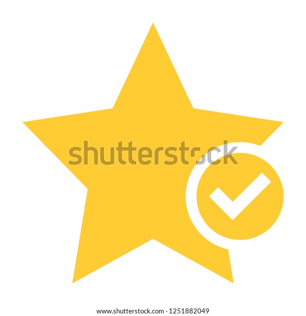 Flat Star Icon Favorite Sign Bookmark Stock Vector (Royalty Free ...