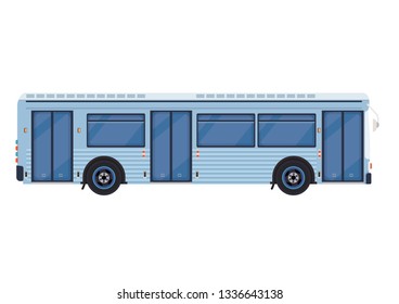 City Bus Isolated Side View 3d Stock Illustration 1341397136