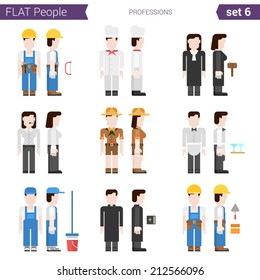 Flat Style Design Professional People Vector Stock Vector (Royalty Free ...