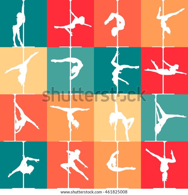 Flat Style Pole Dance Pole Fitness Stock Vector Royalty Free 461825008 Shutterstock