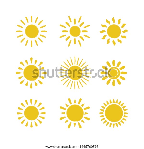 Flat Sun Icon Sun Pictogram Trendy Stock Vector (Royalty Free ...