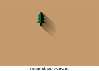 Flat Tree Shadow Logo Design Stock Vector (Royalty Free) 1923603389 ...