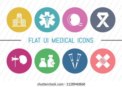 Flat Ui 8 Color Medical Healthcare Stock Vector (Royalty Free ...