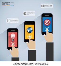 Flat Ui Design Concepts Infographics Stock Vector (Royalty Free) 225033766 | Shutterstock
