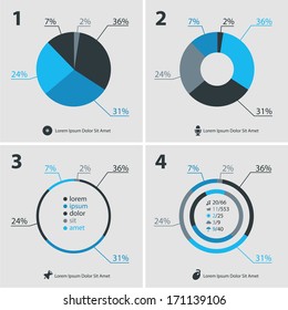 Flat Ui Design Infographic Template Diagrams Stock Vector (Royalty Free ...