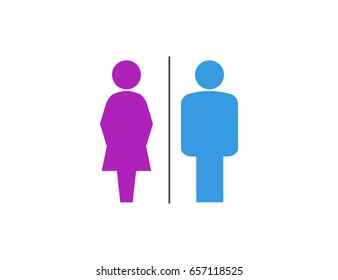 Flat Vector Bathroom Gender Sign Stock Vector (Royalty Free) 657118525 ...