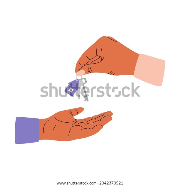 Flat Vector Cartoon Illustration Hand Giving Stock Vector (Royalty Free ...