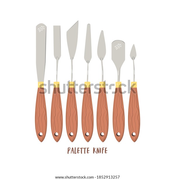 Flat Vector Cartoon Illustration Metal Palette Stock Vector (Royalty ...