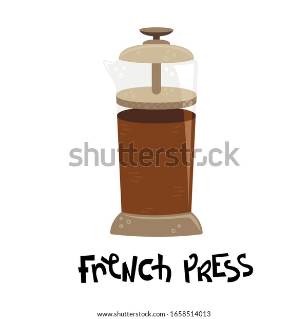 Flat Vector French Press Alternative Methods Stock Vector (Royalty Free ...