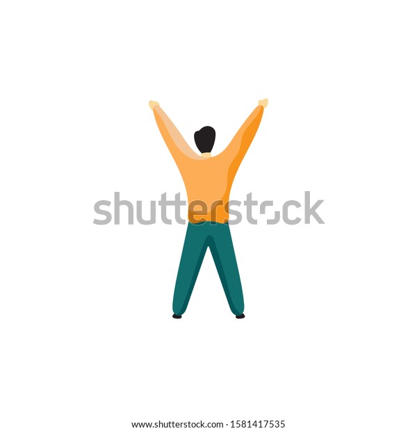Flat Vector Human Celebration Illustration White Stock Vector (Royalty ...