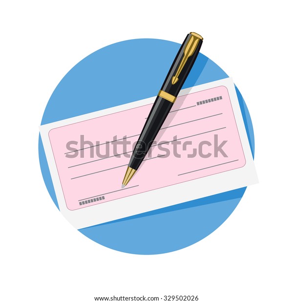 Flat Vector Icon Illustration Check Pen Stock Vector (Royalty Free ...