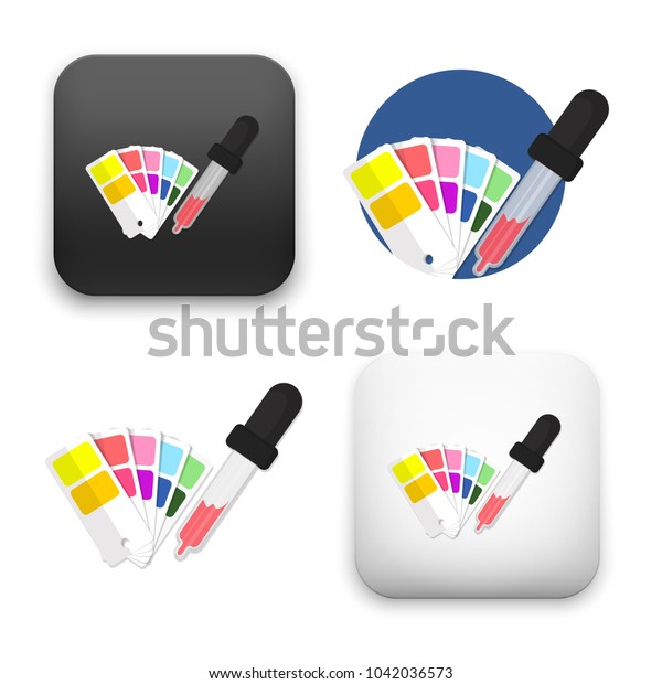Flat Vector Icon Illustration Color Picker Stock Vector (Royalty Free ...