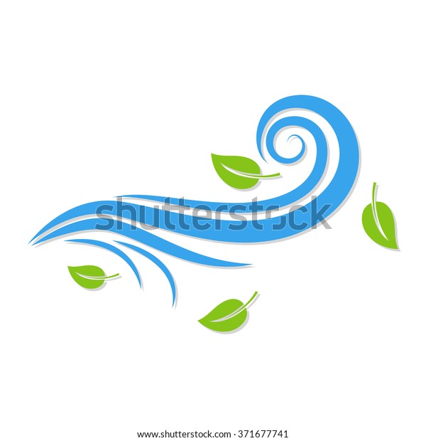 Flat Vector Icon Illustration Wind Icon Stock Vector (Royalty Free ...