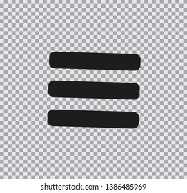 Simple List Menu Icon On Transparent: เวกเตอร์สต็อก (ปลอดค่าลิขสิทธิ์ ...