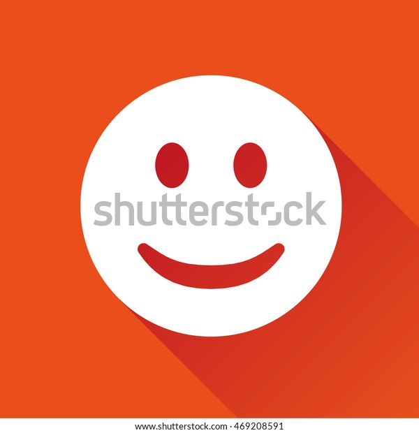 Flat Vector Icon Smile Pictogram Stock Vector (Royalty Free) 469208591 ...