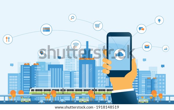 Flat Vector Illustration Design Business Smart Stock Vector (Royalty ...