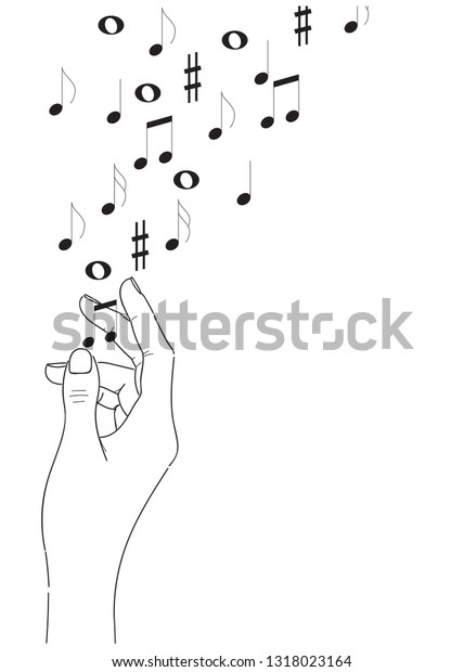 Flat Vector Illustration Feel Music Cards Stock Vector (Royalty Free ...