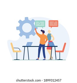 Flat Vector Illustration Office Team Stock Vector (Royalty Free ...