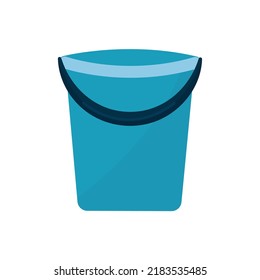 Flat Vector Illustration Pail Blue Color Stock Vector (Royalty Free ...