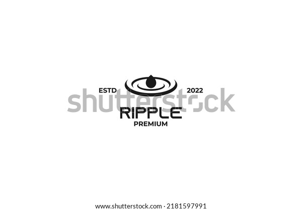 Flat Water Ripple Logo Design Vector Stock Vector (Royalty Free ...