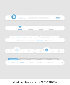 Website Design Template Navigation Elements Icons Stock Vector (Royalty Free) 1903326235 ...