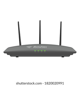 Realistic Rectangular Wifi Router Two Antennas Stock Vector (Royalty ...