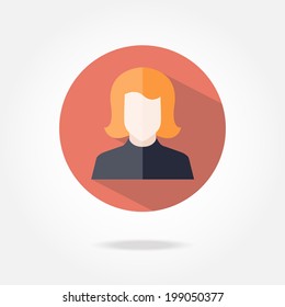 User Icon Woman Female Vector Flat Stock Vector (Royalty Free) 542992795