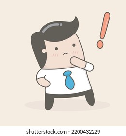 Flat Young Thinking Man Cartoon Vector Stock Vector (Royalty Free ...