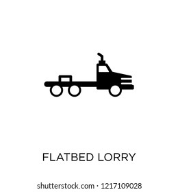 Flatbed Lorry Icon Flatbed Lorry Symbol Stock Vector (Royalty Free ...