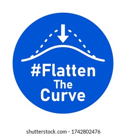 Flatten Curve Hashtag Round Badge Icon Stock Vector (Royalty Free ...