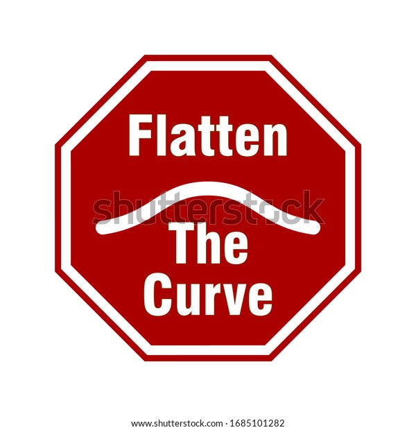 Flatten Curve Sign Vector Image Stock Vector (Royalty Free) 1685101282 ...