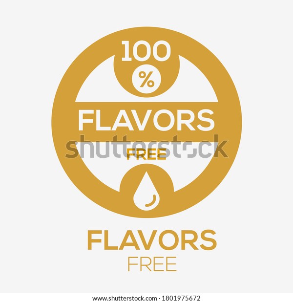 Flavors Free Label Sign Vector Illustration Stock Vector (Royalty Free ...