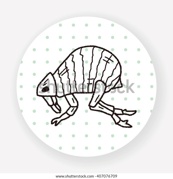 Flea Doodle Stock Vector (Royalty Free) 407076709 | Shutterstock