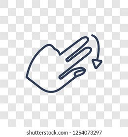 Fleck Left Gesture Icon Trendy Linear Stock Vector (Royalty Free ...