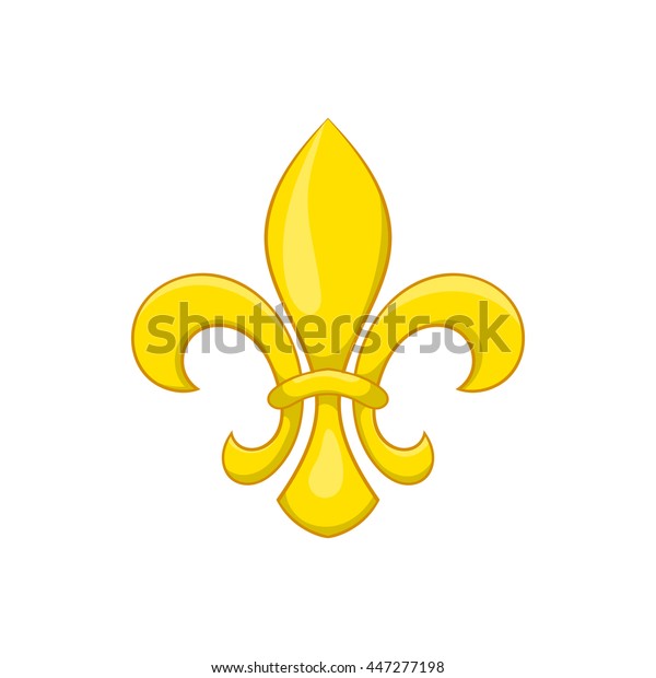 Fleur De Lis Icon Cartoon Style Stock Vector (Royalty Free) 447277198 ...