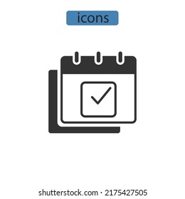 Flexible Schedule Icons Symbol Vector Elements Stock Vector (Royalty ...