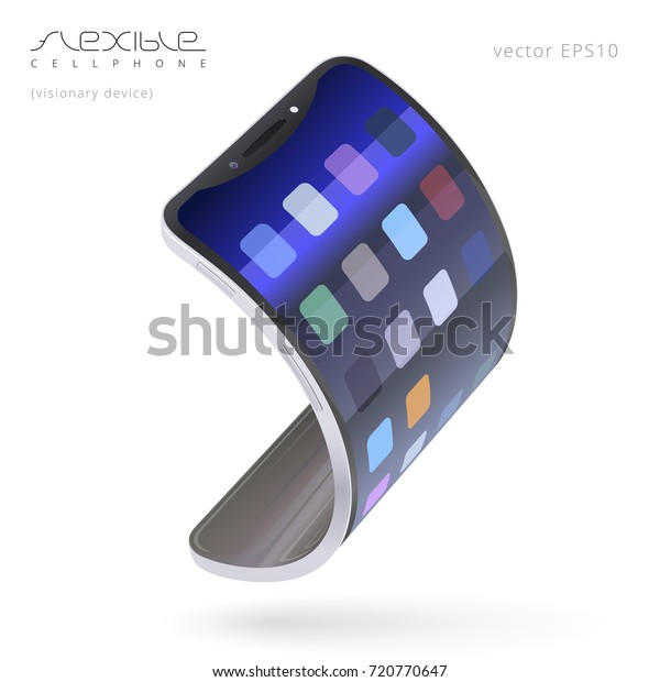 Flexible Smartphone Trendy Cell Phone That Stock Vector (Royalty Free ...